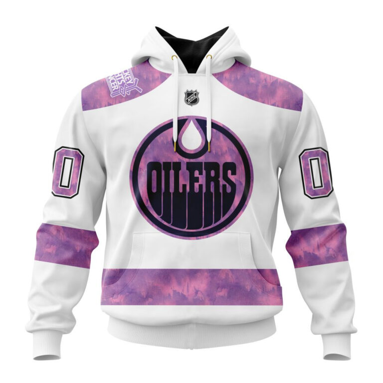 Edmonton Oilers | Personalized Hockey Fight Cancer Design - ice-hoodie