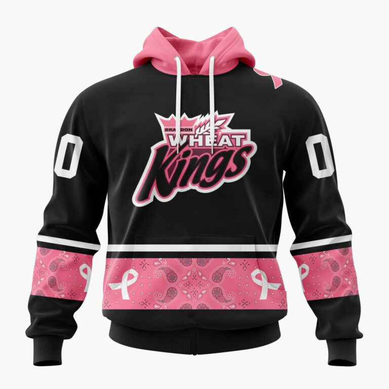 Brandon Wheat Kings Special Pink Fights Breast Cancer Design ST01 - ice ...